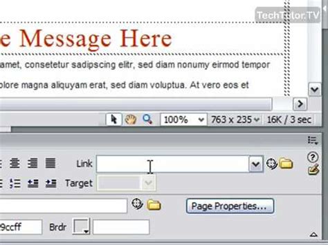 Add A Link In Dreamweaver CS YouTube