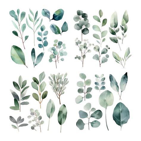 Premium Vector Watercolor Eucalyptus Clipart Eucalyptus Leaves Eucalyptus Branches Wedding
