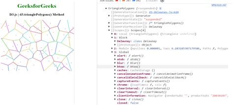 d3 js delaunay trianglepolygons method geeksforgeeks