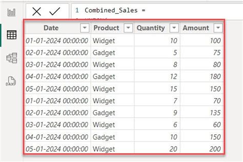 how to create a new table from an existing table in power bi