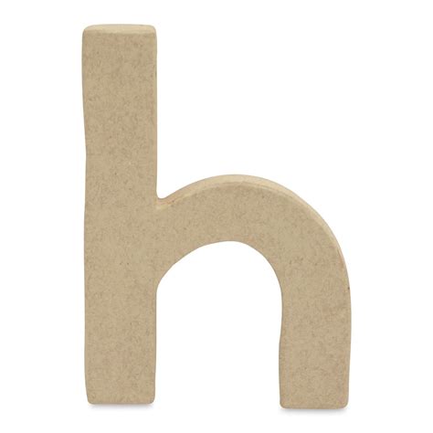 Decopatch Paper Mache Small Kraft Letter H Lowercase 3 2 5 W X 5