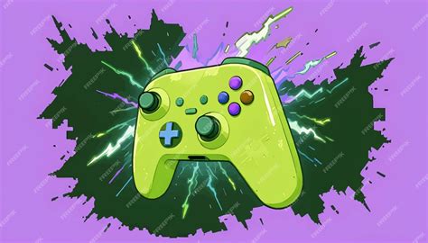 A Green Game Controller Premium Ai Generated Vector