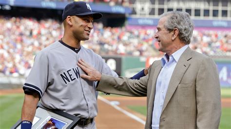 Derek Jeter Gets Surprise Visit From George W Bush During Texas