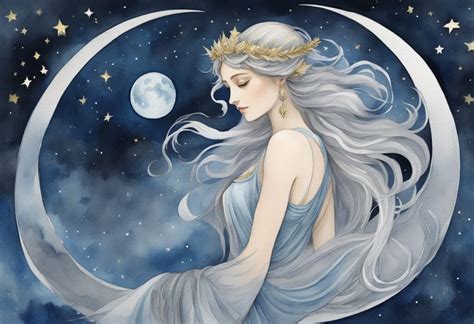 Goddess Selene Embrace The Mystical Moonlight