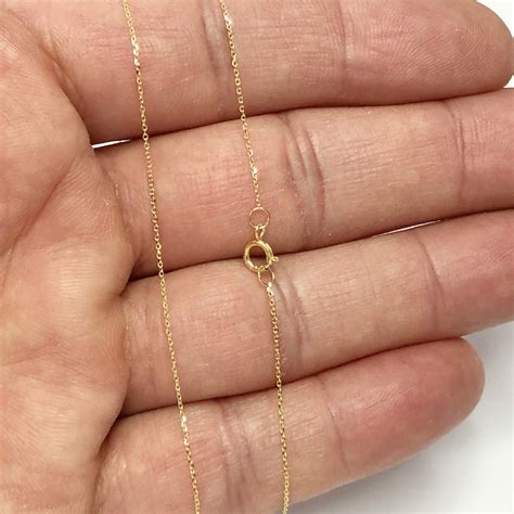 Solid Gold Chain 20inch Etsy