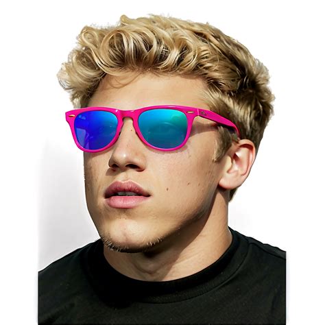 Download Stylish Young Manwith Pink Sunglasses