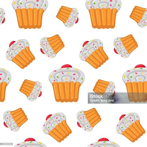 컵 케이크 모양의 수영 원이있는 패턴 크림을 곁들인 큰 풍선 생과자 이 다채로운 풍선 플로트 베개는 여름 테마 수영장 파티에 적합합니다 매끄러운 질감 공기 주입에 대한 스톡