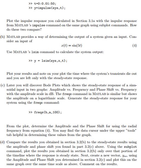 Solved MATLAB Simulation Of A Second Order System You Will Chegg Com