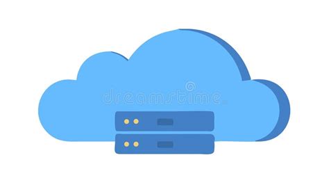 Cloud Server Icon Cloud Computing Data Storage Vector Design