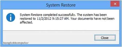 Batalkan System Restore Windows 8 Kangtokkomputer
