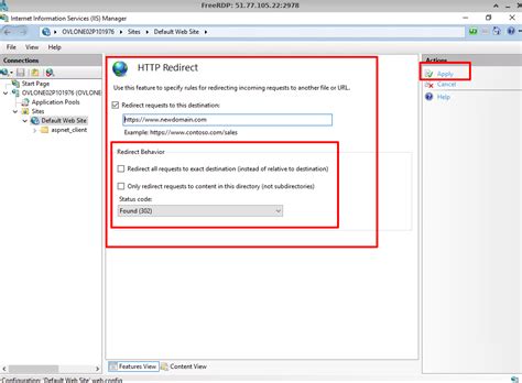 How To Set Website Redirection From Iis Accuwebhosting