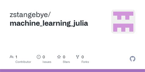 github zstangebye machine learning julia
