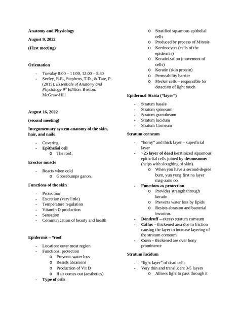 Anatomy And Physiology Study Notes Anatomy Docsity