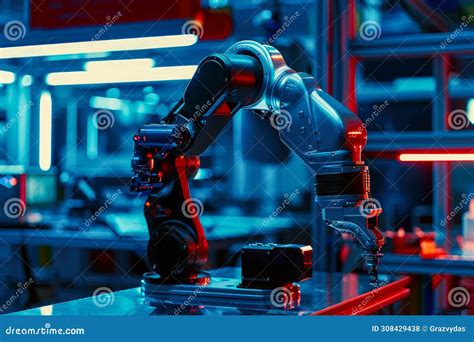 Robotic Arm Production Line Modern Industrial Technology Automated