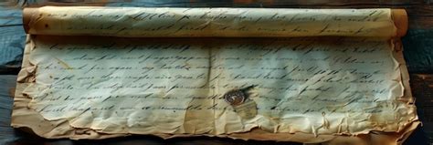 Ancient Scroll With Handwritten Text Premium Ai Generated Image