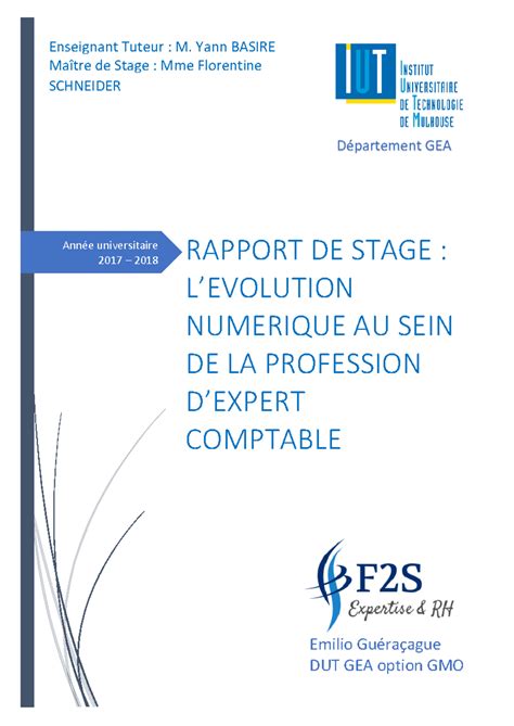 Rapport De Stage Emilio Gueracague Année Universitaire 2017 2018