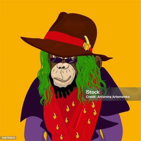 선글라스를 쓴 재미있는 원숭이 마스코트 인쇄 포스터 스티커 로고 엠블럼 아바타로 사용하기 위한 벡터 그림입니다 고릴라에 대한 스톡 벡터 아트 및 기타 이미지 Istock