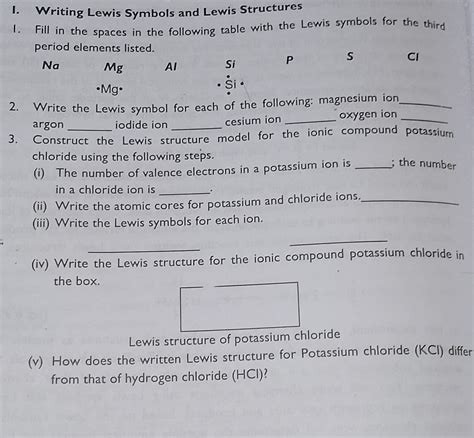 1 Writing Lewis Symbols and Lewis Structures | StudyX