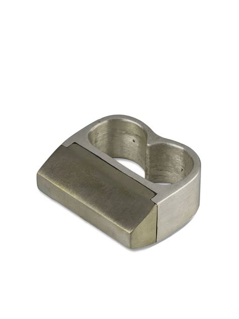 Parts Of Four Plate Double Ring Silver Farfetch