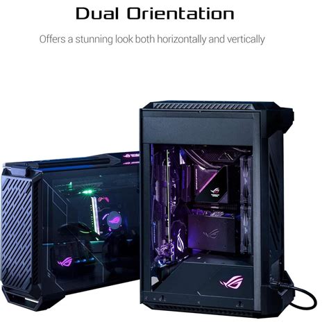 Asus Rog Z Gr Black Mini Tower Premium Argb Tempered Glass Mini Itx Dtx Gaming Case W