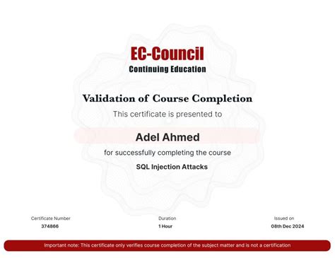 adel ahmed🛡 on linkedin cybersecurity eccouncil sqlinjection