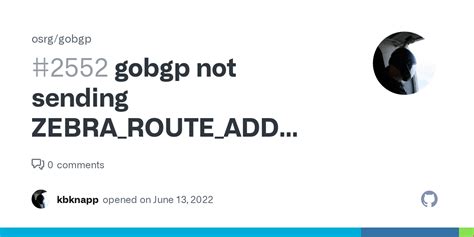 gobgp not sending zebra route add command for ipv6 · issue 2552