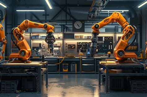premium photo robotics engineering workshop with various tools o