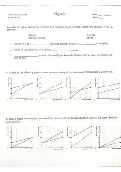 Linear Motion Motion Graph Practice Physics By Springboard Physics