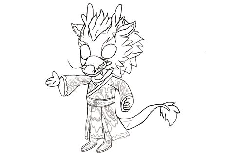 卡通龙 四时百花 站酷zcool