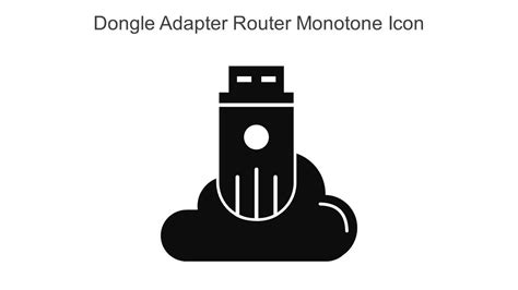 dongle adapter router monotone icon in powerpoint pptx png and editable