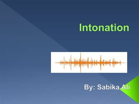 Intonation Ppt
