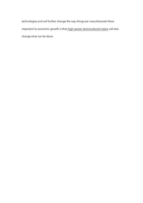 Industrial Analysis Of High Power Semiconductor Lasers Docx