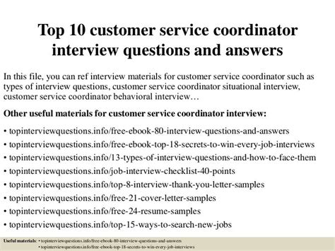 Top 10 Customer Service Coordinator Interview Questions And Answers