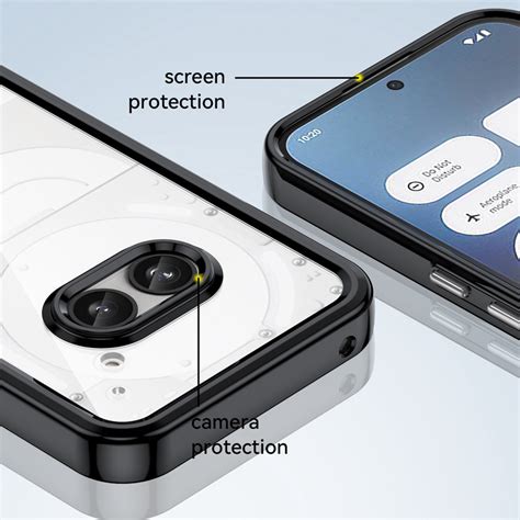 Hybrid Acrylic Shockproof Case For Nothing Phone A Plus Black