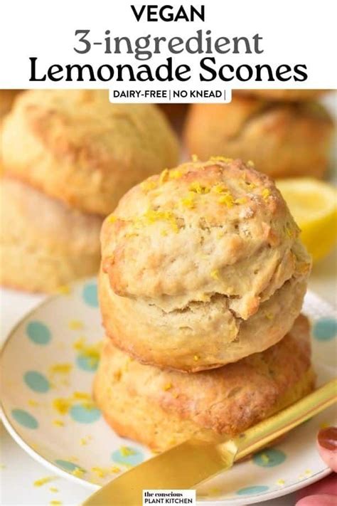 3 Ingredient Vegan Lemonade Scones Recipe