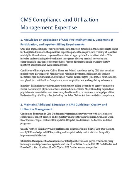 Cms Compliance Utilization Management Pdf Health Economics Social