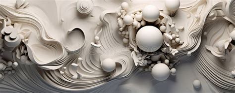 Symphony Of Abstract Patterns And Textures On A Monochromatic Background Creating A Visually