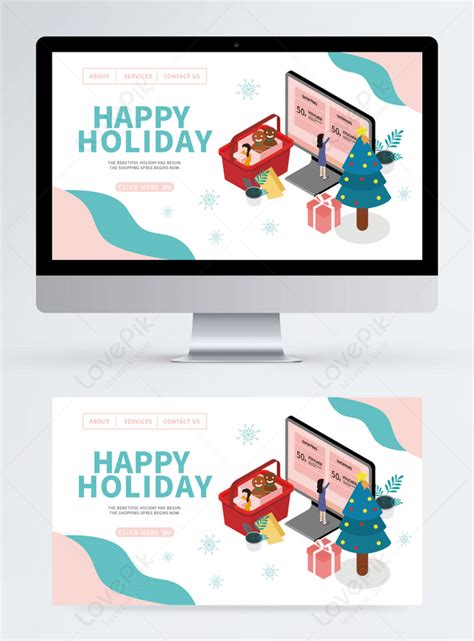 해피 홀리데이 쇼핑 아이소 메트릭 크리 에이 티브 배너를 즐기십시오 이미지 사진 465549486 무료 다운로드