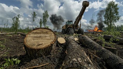 Logging Operations In A Forest Landscape Environmental Impact
