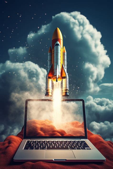 The Laptop Computer Is Fast As A Rocket Generative Ai Stock