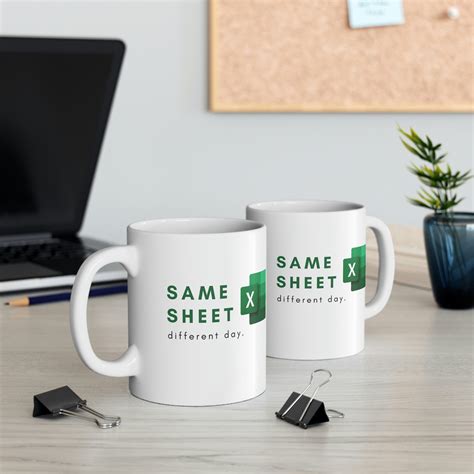 Same Sheet Different Day Excel Mug Excel Nerd Co Worker Etsy