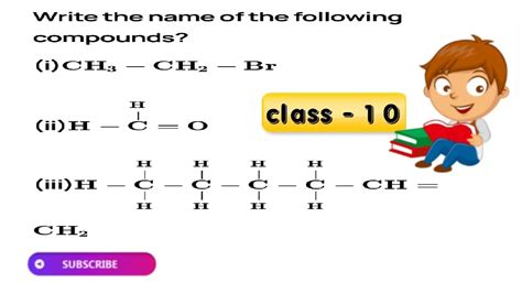 How would you name the following compounds? (i) CH3—CH2—Br - YouTube