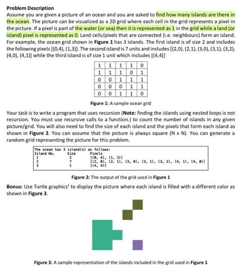 Solved Problem Description Assume You Are Given A Picture Of Chegg