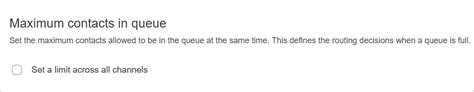 Set The Maximum Contacts In Queue Limit Amazon Connect