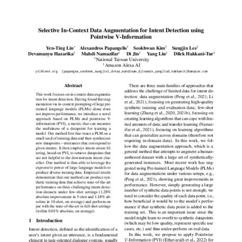 Selective In Context Data Augmentation For Intent Detection Using