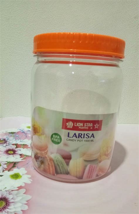 Pp 68 Larisa Candy Pot 1500 Ml Toples Bundar Serbaguna 1500 Ml Lion
