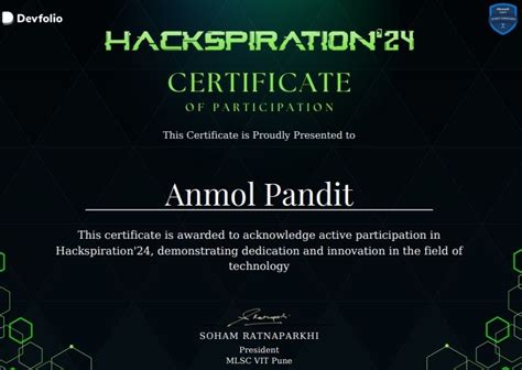 Anmol Kumar Pandit On Linkedin Vitpune Mlsc Devfolio