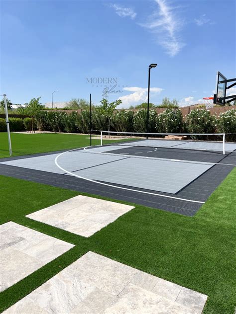 Sport Court In Backyard At Modern Farmhouse Glam Modern Farmhouse Glam