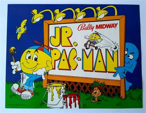 Jr Pac Man Arcade Flyer 1983 Original Video Game Unused Retro Vintage Art