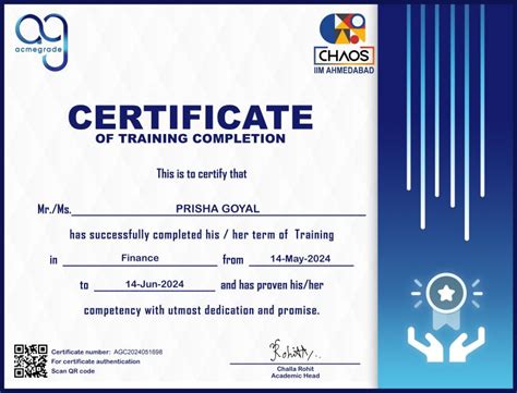Completed Finance Training From Acmegrade Prisha Goyal Posted On The